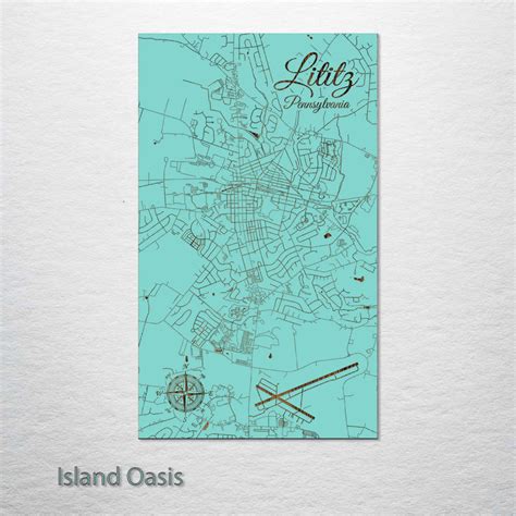 Lititz Pennsylvania Street Map Fire And Pine