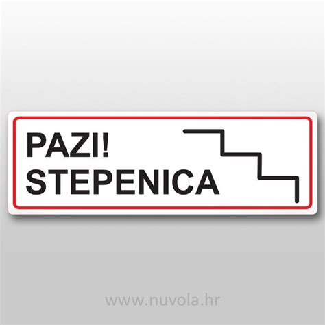 Naljepnica Znak Oznaka Pazi Stepenica