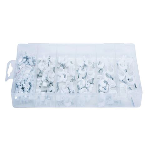 Blue Spot Tools White Assorted Mixed Cable Clips 40566 Sealants And