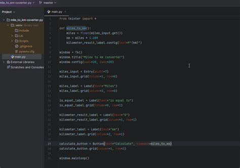 Python Codingjourney Gui Tkinter Milestokilometers