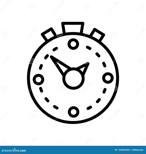 Stopwatch Icon Vector Isolated On White Background Stopwatch Sign Linear Symbol And Stroke