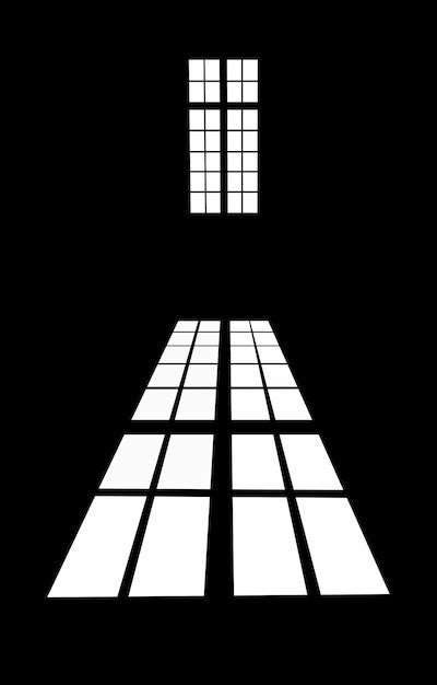 Premium Vector Window Light In A Dark Room