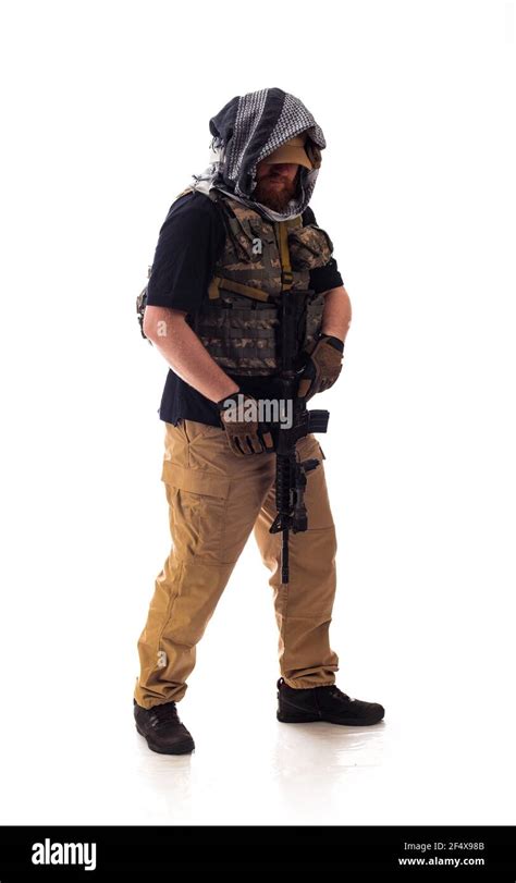 Man In Military Outfit Of The Cia Which Is Similar To The Clothing Of