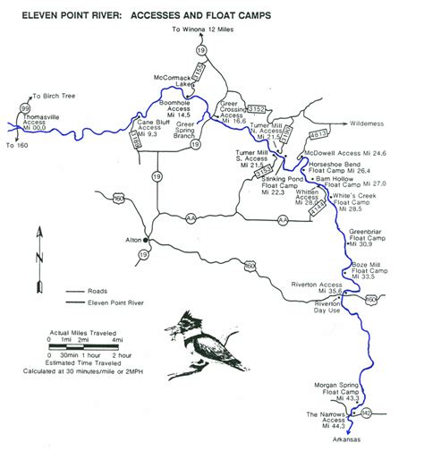 Eleven Point National Wild And Scenic River Oregon County Mo