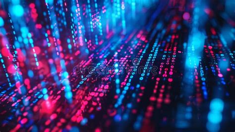 Vibrant Binary Data Stream Generative Ai Stock Image Image Of Stream
