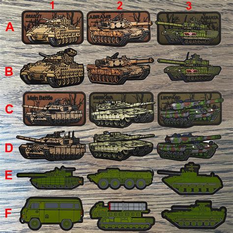 Emrboidery Armored Vehicle Tank Patch Decorative Rubber Pvc Patches For Clothing Accessory Bag
