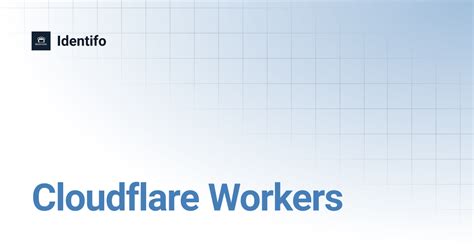 Cloudflare Workers Identifo