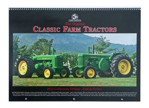 Collector Models 2013 Classic Tractor Calendar Great For Pictures