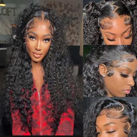 13x6 Deep Wave Lace Front Wigs Human Hair 28 Inch 200 Density Deep