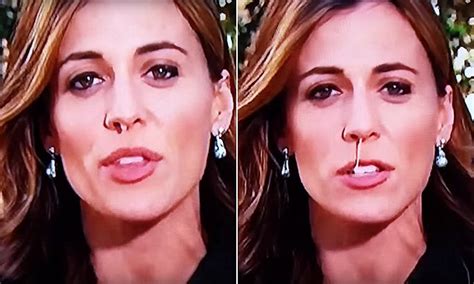 Nbc News Hallie Jackson Had A Bogey Dripping From Her Nose During A