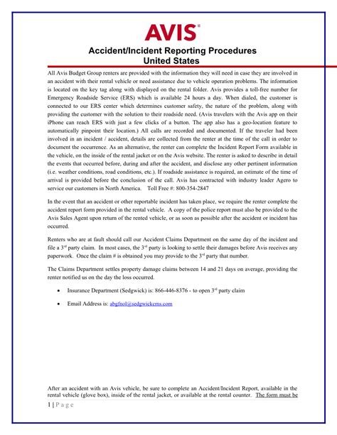 Accident Incident Reporting Procedures Docest