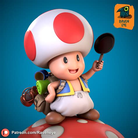 👾 Toad From Super Mario Bros 3d Print Model・ 3d File For ・cults