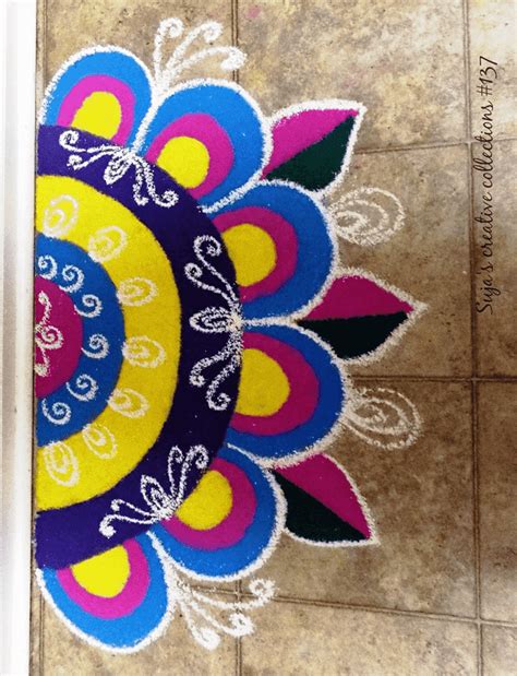 Half Circle Rangoli Design Images Kolam Ideas