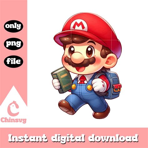 Cartoon Super Mario Back To School Png School Specialty Png Chinsvg
