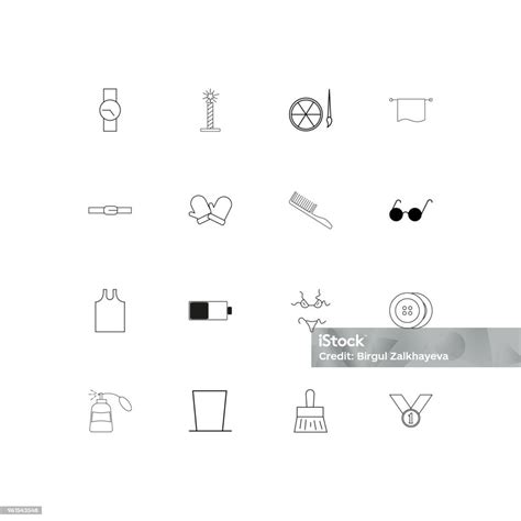 뷰티 드레스 옷 선형 얇은 아이콘 설정합니다 간단한 벡터 아이콘 설명 0명에 대한 스톡 벡터 아트 및 기타 이미지 0명 1