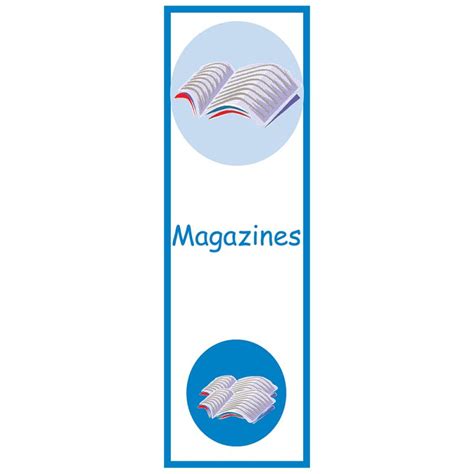 Shelf Marker Set Color Coded Reference Set Style A Library Skills
