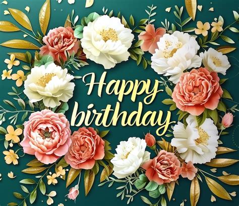 Page 7 Happy Birthday Watercolor Flowers Images Free Download On