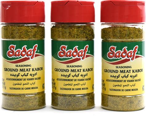 Sadaf Ground Meat Kabob Seasoning 3 X 25 Oz Middle