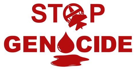 Stop Genocide Sign Can Use For Poster Design Banner Sticker T Shirt