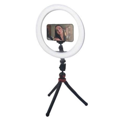 Ring Light De 10 Polegadas Com 3 Iluminações E 10 Intensidades Tripé Suporte Controle