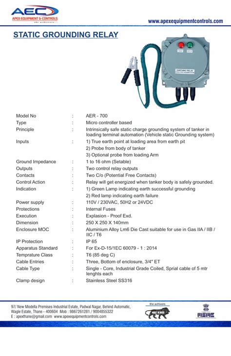 Vehicle Static Grounding Device At ₹ 28500piece Grounding Systems In