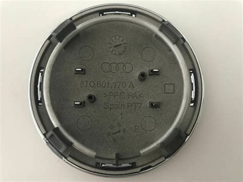 4 Stück Orig.Audi Nabenkappen/Felgendeckel 8T0601170A Schwarz glänzend ...