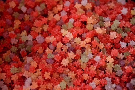 Red Star Shaped Konpeito Kompeito With Pink Granular Texture Free