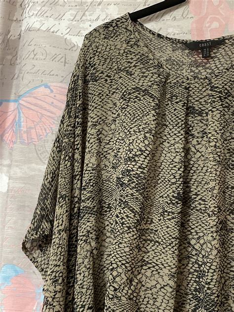Coast Sheer Pullover Top Blackwhite 34 Sleeve Size Gem