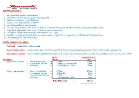 Pump Selection Chart Pdf