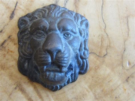 Vintage Brass Lion Pull Diy Assemblage Pendant Cast Brass Etsy