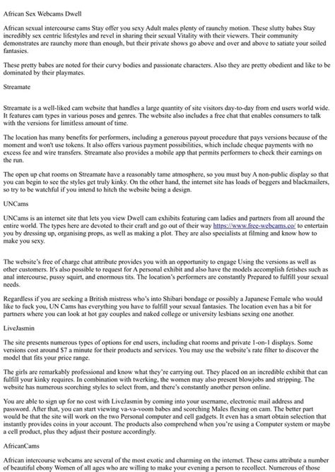 Ppt African Sex Webcams Live Powerpoint Presentation Free Download Id12290681