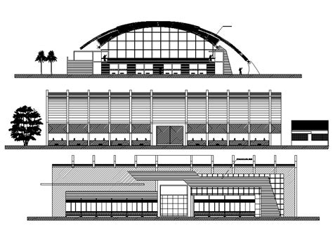 Shopping Mall Elevation Design Dwg File