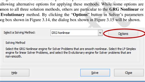 14 Solver Options In The Properties Dialog Box Download Scientific Diagram