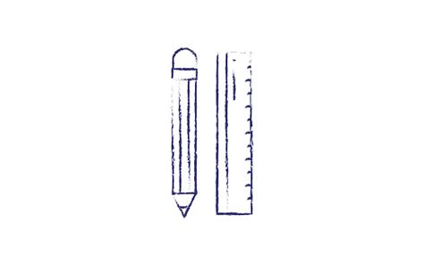 Pencil And Ruler Hand Drawn Illustration Stock Illustration Download