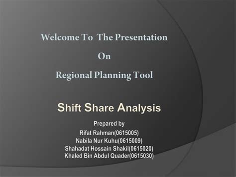 Shift Share Analysis Pptx