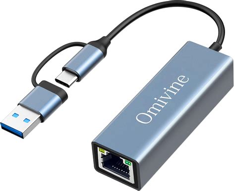 Usb 30 To Ethernet Adapter With Usb C To Rj45 Gigabit Lan 1000 Mbps