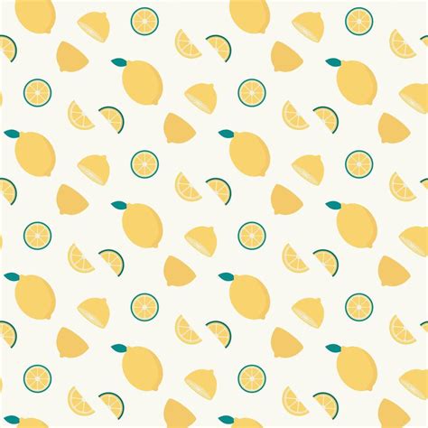 Lemon Pattern With Lemons And Slices 68687999 Vector Art At Vecteezy