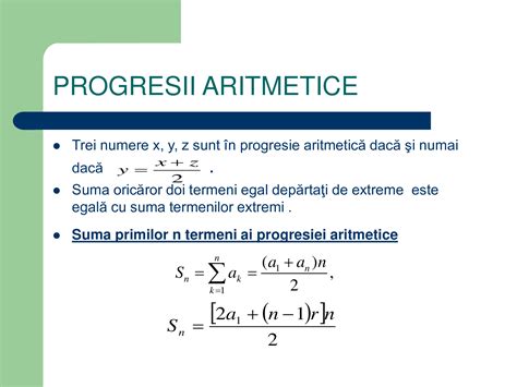 Progresii Aritmetice Laboratorul De Mate