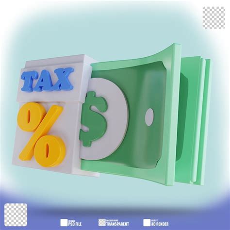 Ilustración 3d Porcentaje De Impuesto Sobre La Renta 3 Archivo Psd