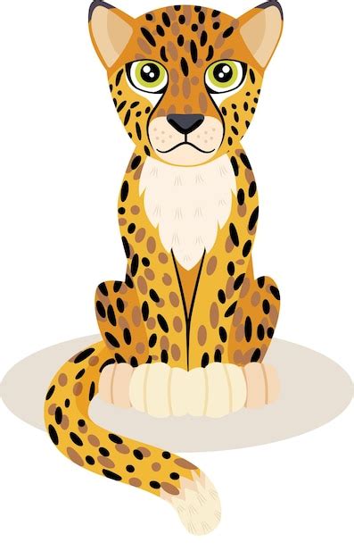 Jaguar Vector Ilustración Plana Diseño Gráfico Creativo Vector Premium