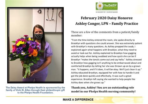 Phelps Health Congratulations To Our Daisy Honoree