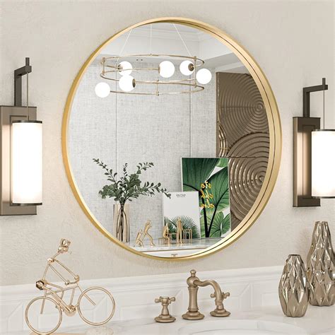 Brushed Gold Wall Mirrors At Dorothy Hood Blog