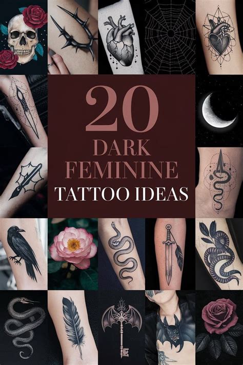 20 Edgy Tattoos For Your Dark Feminine Side 🖤 Feminine Tattoos