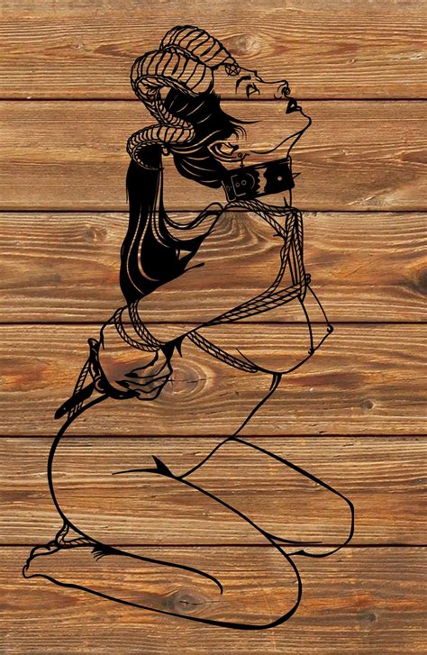 Bdsm Demon Girl Tattoo Stencil Kinky Bondage Art Svg Png Etsy Uk