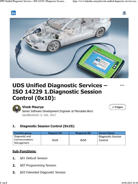 Uds Unified Diagnostic Services Iso 14229 1diagnostic Session