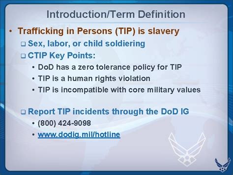 Combatting Trafficking In Persons Ctip Afmc Course Number