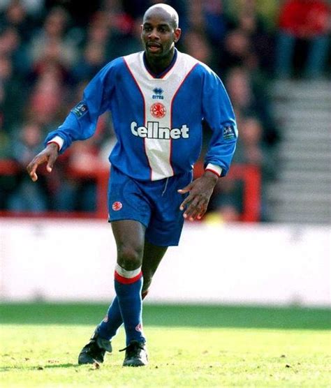 Michael Thomas Of Middlesbrough In 1998 Varsity Jacket Jackets Middlesbrough