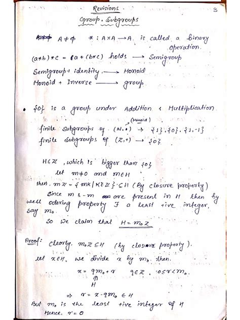 Modern Algebra Class Notes Pdf