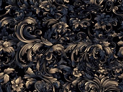 Seamless Pattern Royal Vintage Victorian Gothic Background Rococo
