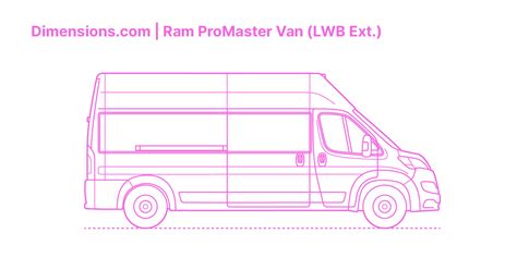 Ram Promaster Van Lwb Extended Dimensions And Drawings